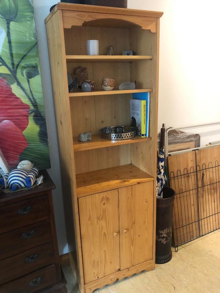 Pinewood storage cabinet shelf - Bookcase, Furniture & Home Living ...