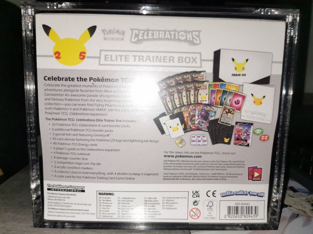 Pokemon 25th Anniversary ETB Celebrations Elite Trainer Box with ...