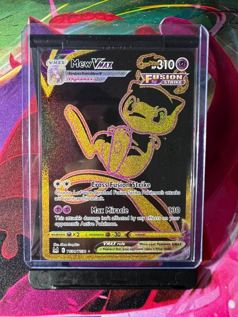 Pokemon Card Mew VMAX Trainer Gallery Lost Origin TG Gold, Hobbies ...