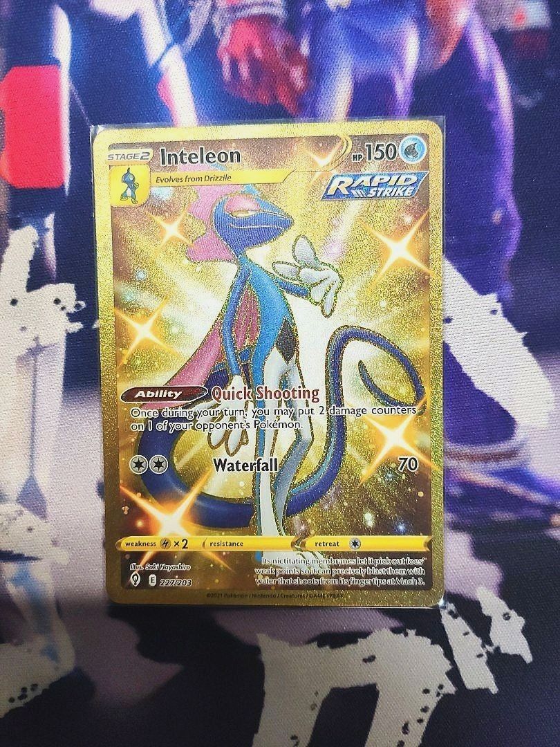 Pokemon Inteleon gold card, Hobbies & Toys, Toys & Games on Carousell