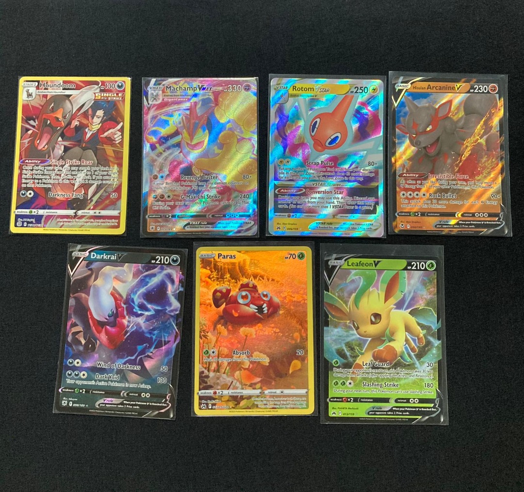 Pokemon TCG Houndoom CHR, Machamp VMax, Rotom VStar, Huisian Arcanine V ...