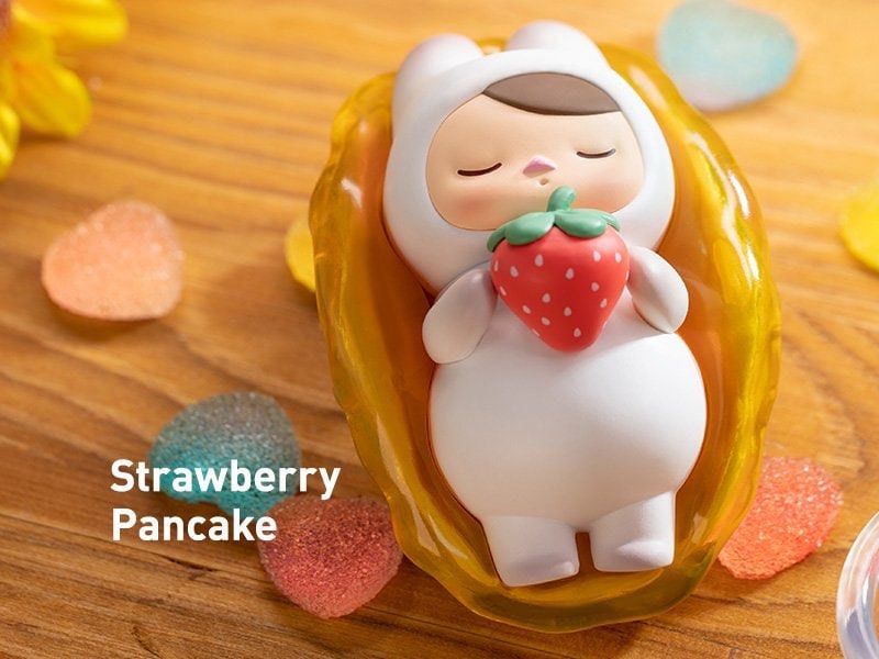 POPMART PUCKY RABBIT CAFE STRAWBERRY PANCAKE, Hobbies & Toys, Toys ...