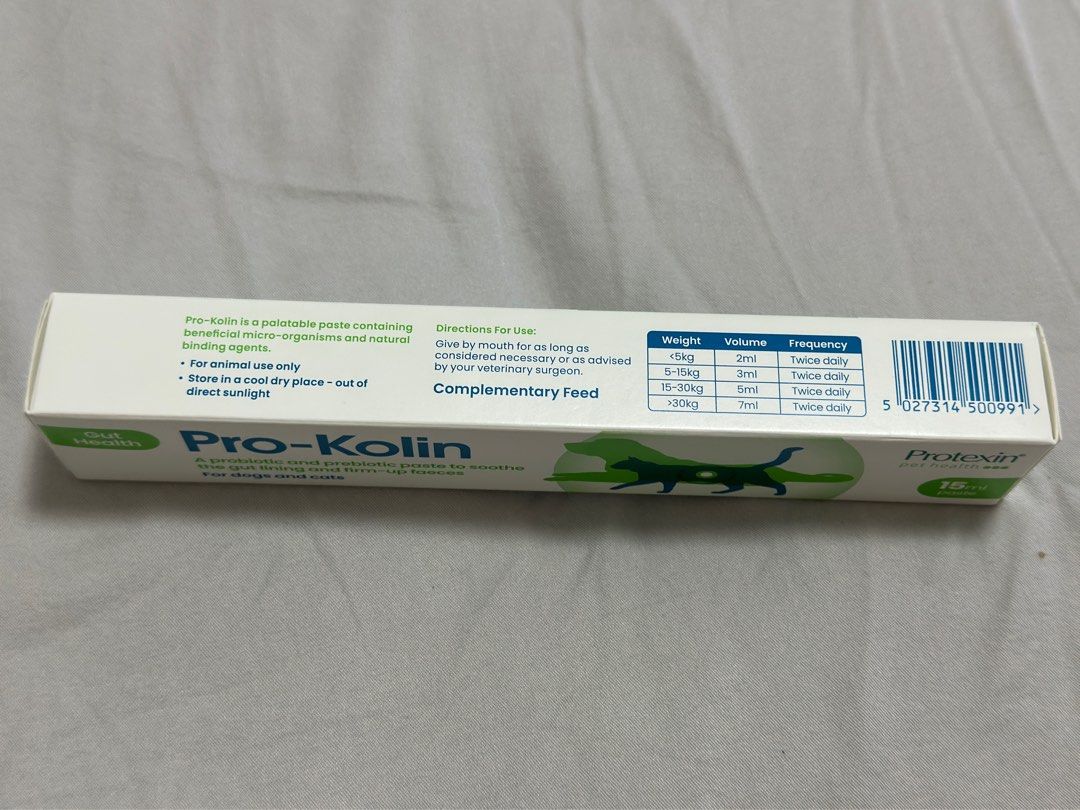 Protexin Pro Kolin 15g Pro/pre biotic paste for Dogs and Cats, Pet ...