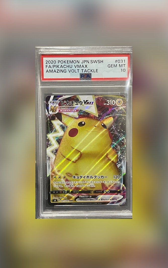 PSA10 Pokemon Pikachu VMax Full Art Japanese Graded Slab TCG Card (Sealed), Hobbies & Toys, Toys ...