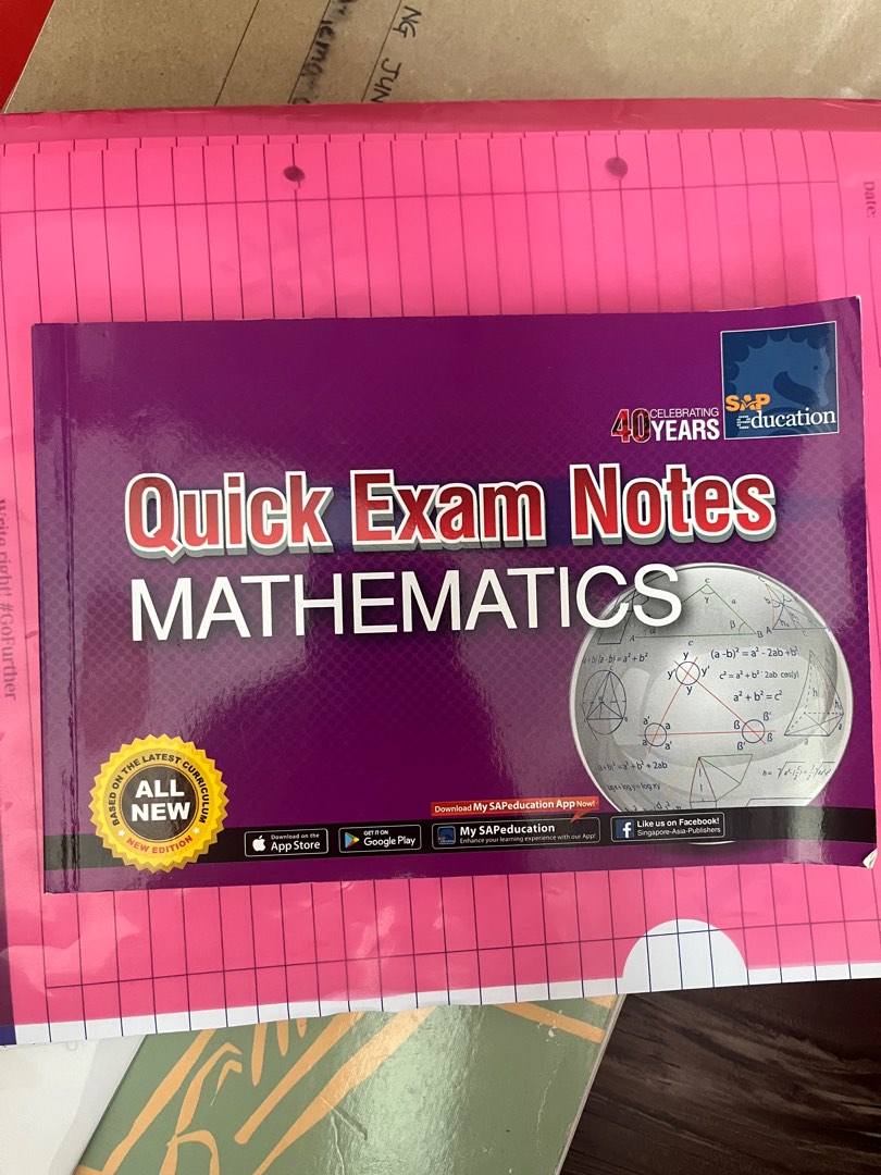 Quick Math Exam Notes, Hobbies & Toys, Books & Magazines, Assessment ...