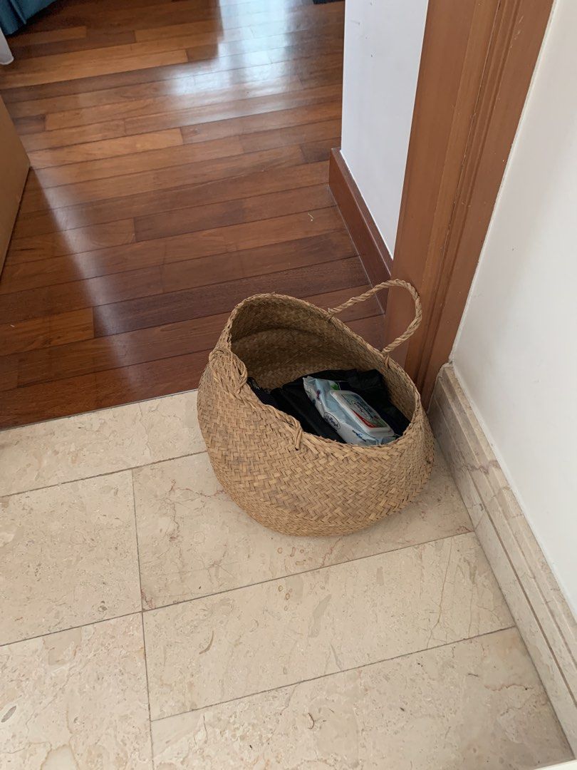 Rattan Basket FLADIS ikea, Furniture & Home Living, Home Improvement ...