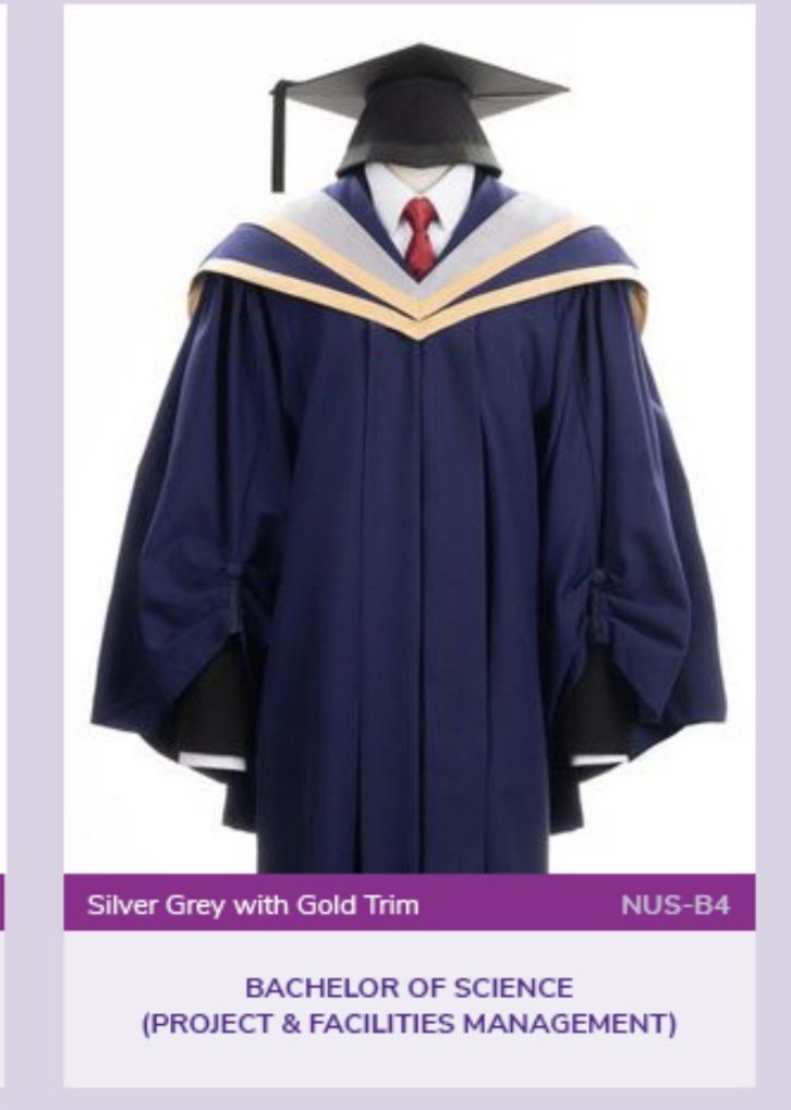 Rental NUS Graduation Gown Project and Facilities Management, Women's ...