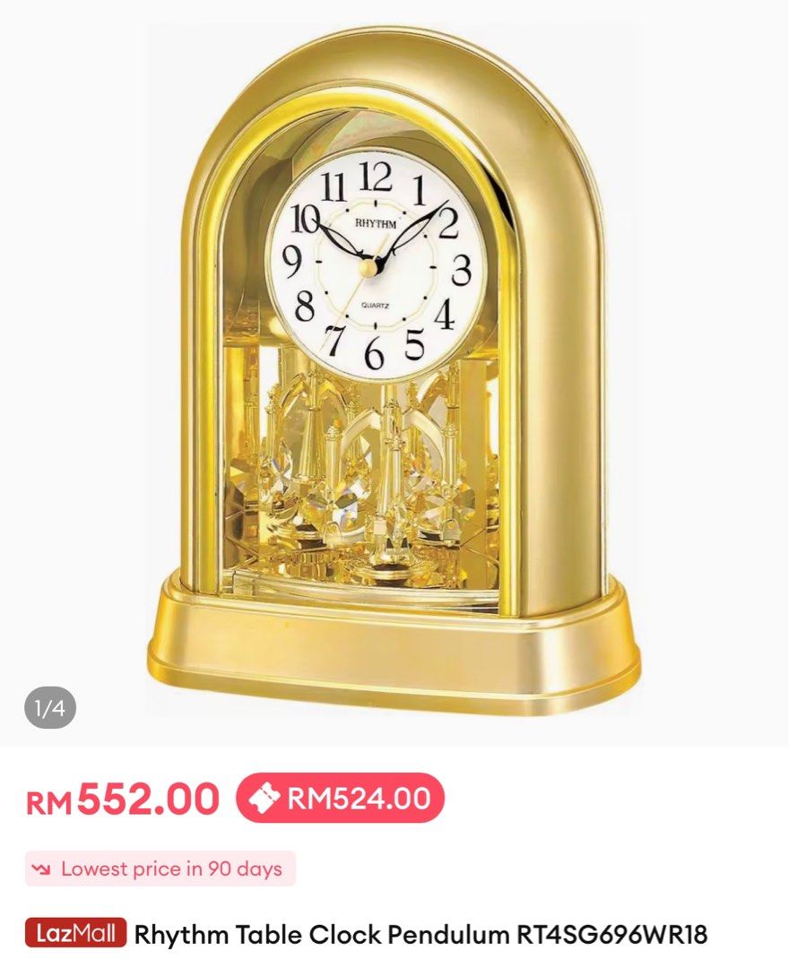 Rhythm table clock, Furniture & Home Living, Home Decor, Clocks on ...