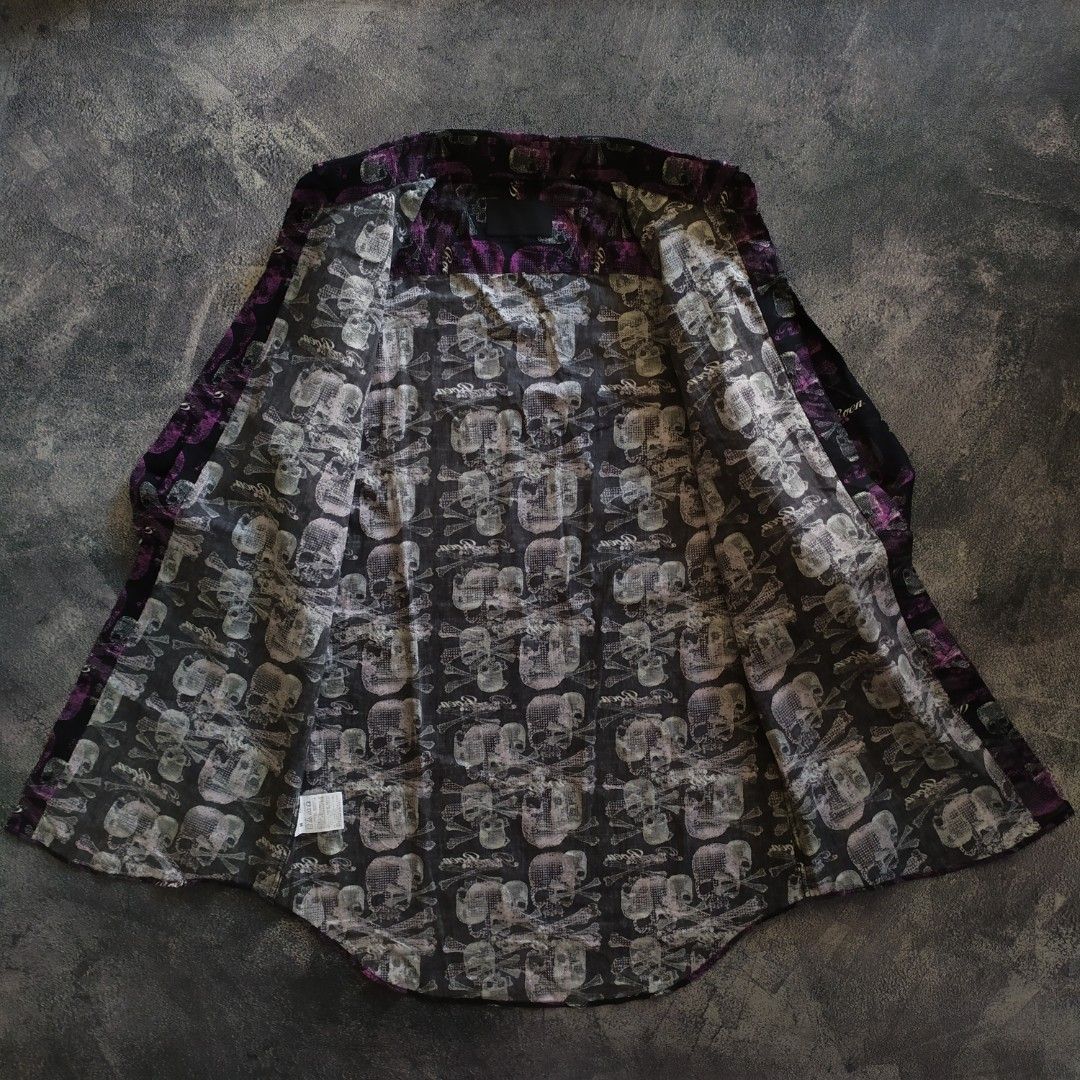 Roen X Semantic Design Full Print Skull Kemeja Japanese Brands, Fesyen ...