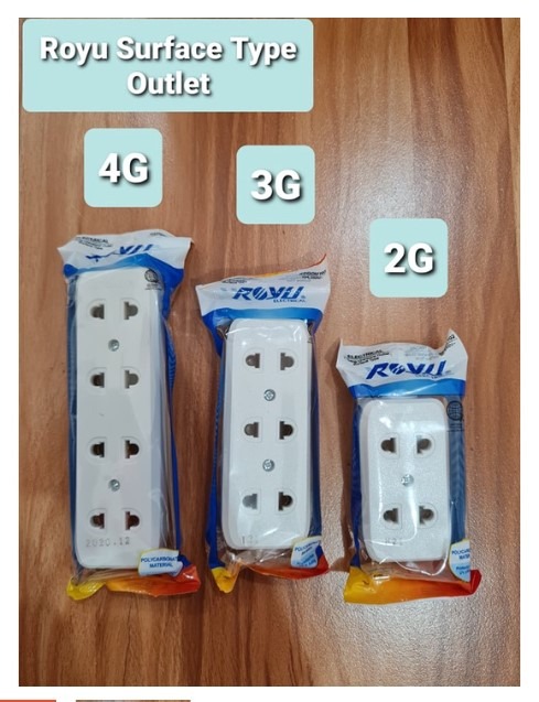 Royu Extension Universal Outlet Surface Type 1gang 2gang 3gang ...