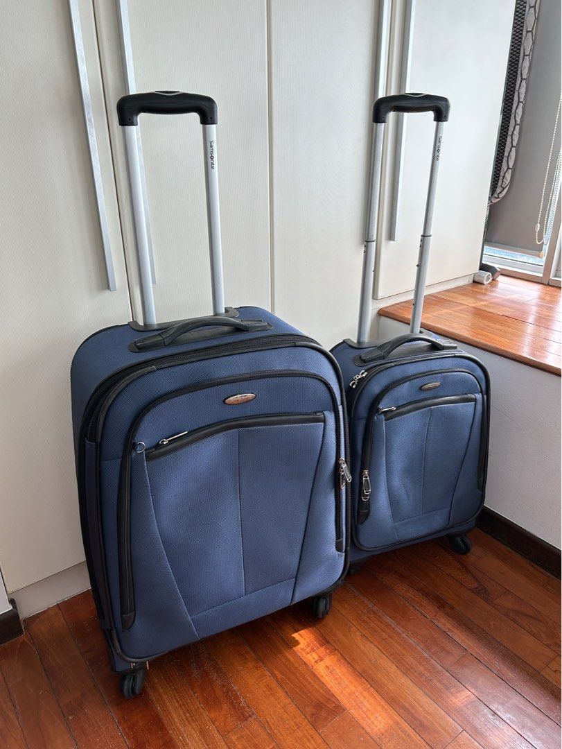 Samsonite luggage blue soft set- 2 suitcase sets available-fabric ...