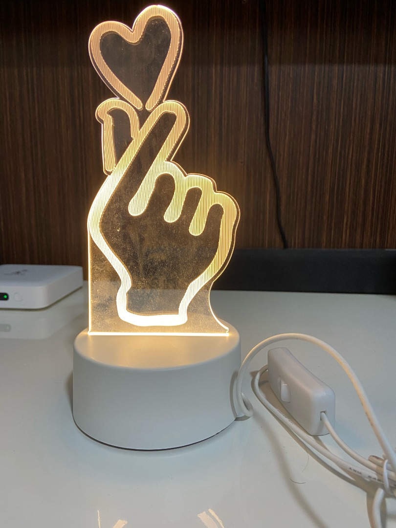 SARANGHAE hand sign visualisation lamp, Furniture & Home Living ...