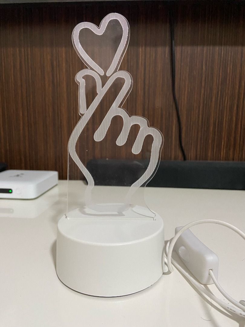 SARANGHAE hand sign visualisation lamp, Furniture & Home Living ...