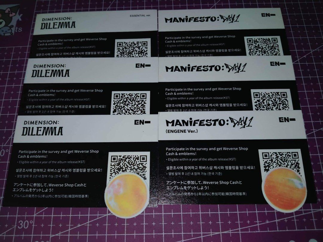 Scanned album qr codes on Carousell