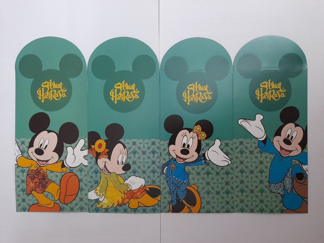 Shell Disney Mickey and Minnie Sampul Raya 4 Pieces Set, Hobbies & Toys ...