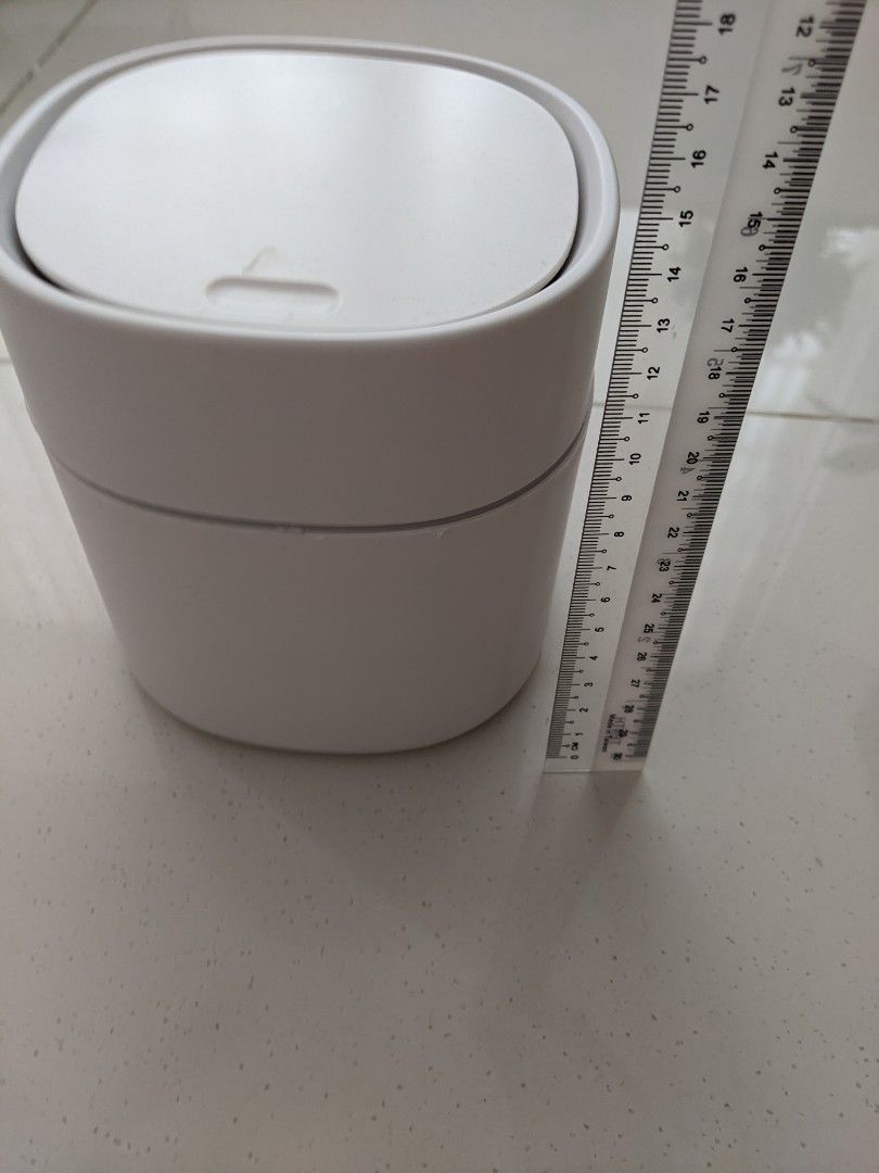 Small white waste bin, Furniture & Home Living, Cleaning & Homecare ...