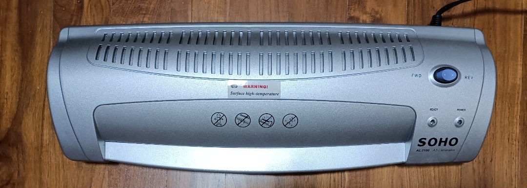 Soho AL3100 A3 size laminator (with free A3 size lamination pouches ...
