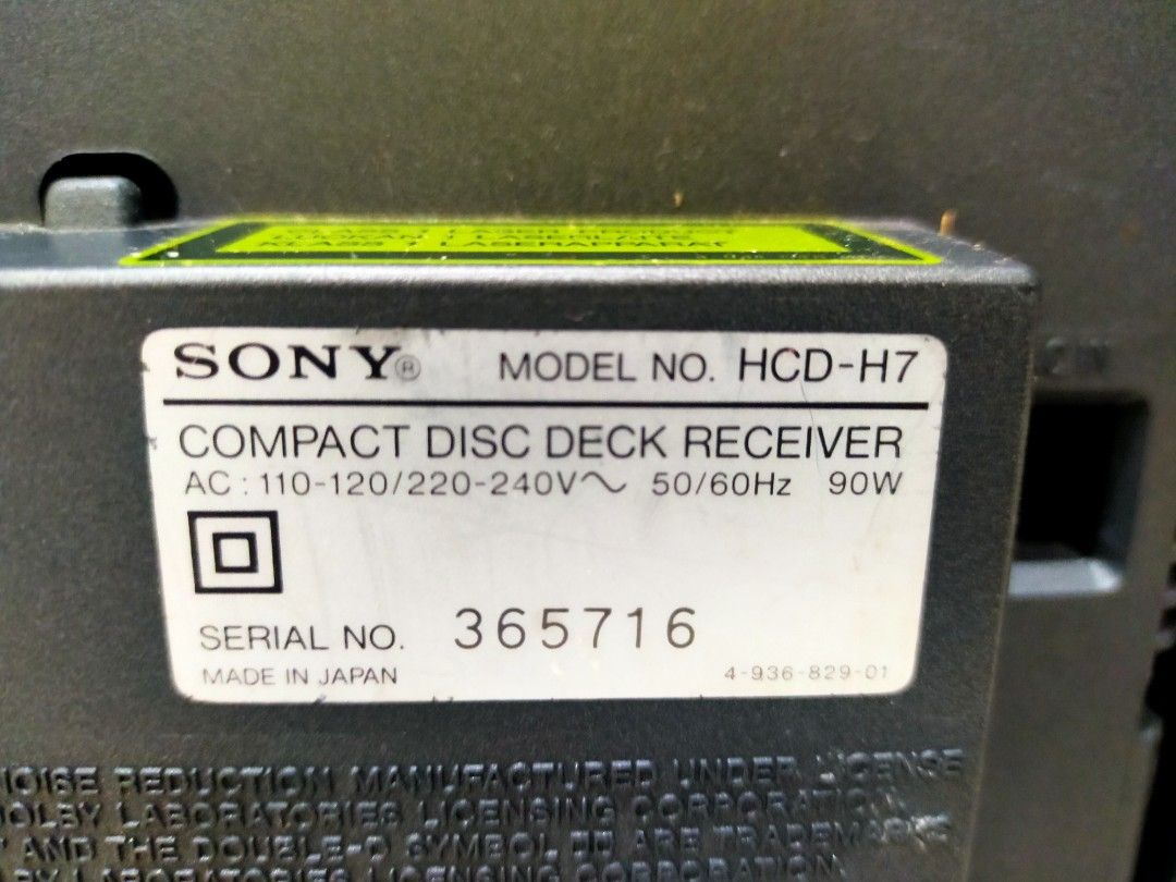 SONY HCD -H7, Audio, Other Audio Equipment on Carousell