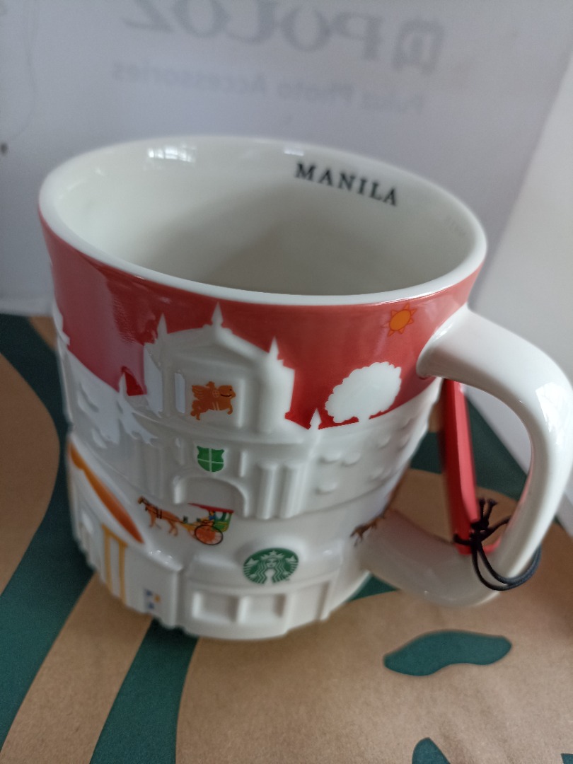 Starbucks MANILA ceramic relief mug, Furniture & Home Living ...