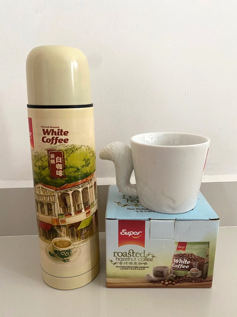 Super White coffee Chopper coffee cup + Insulated Stainless Steel cup ...