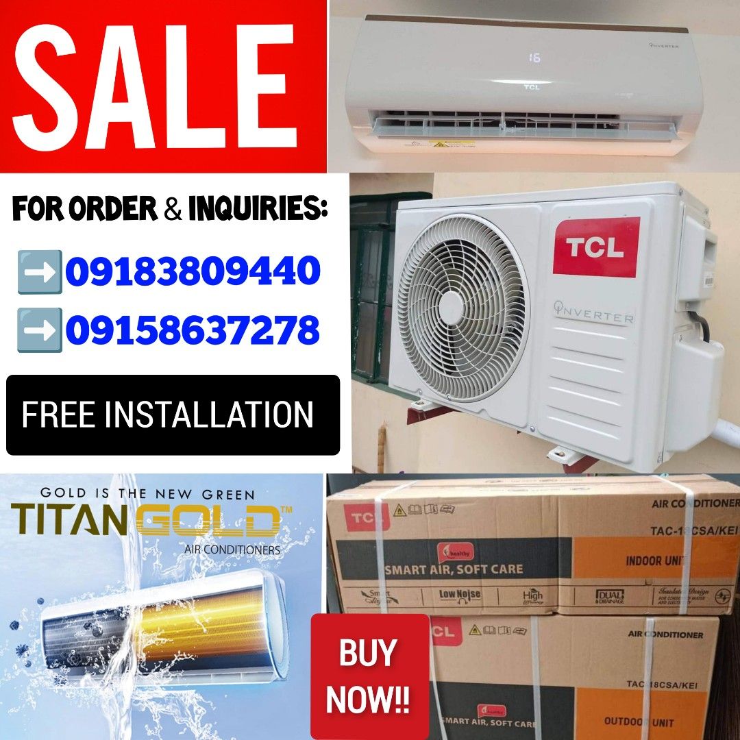 TCL TITAN GOLD INVERTER SPLIT TYPE AIRCON, TV & Home Appliances, Air ...
