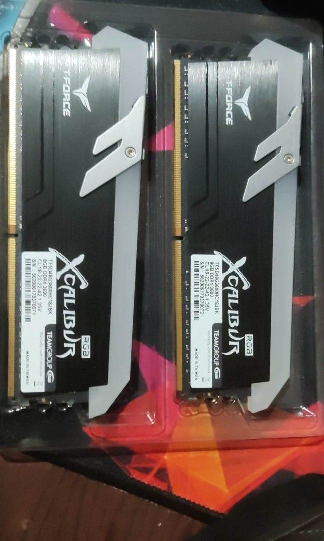 T-Force Xcalibur 3600 DDR4 RGB RAM 16GB (8x2), Computers & Tech, Parts ...