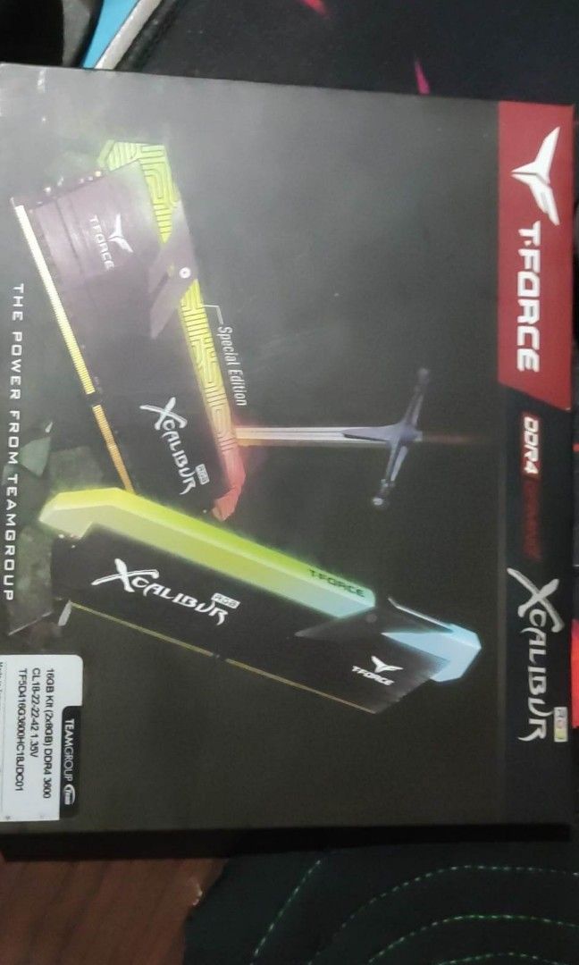 T-Force Xcalibur 3600 DDR4 RGB RAM 16GB (8x2), Computers & Tech, Parts ...