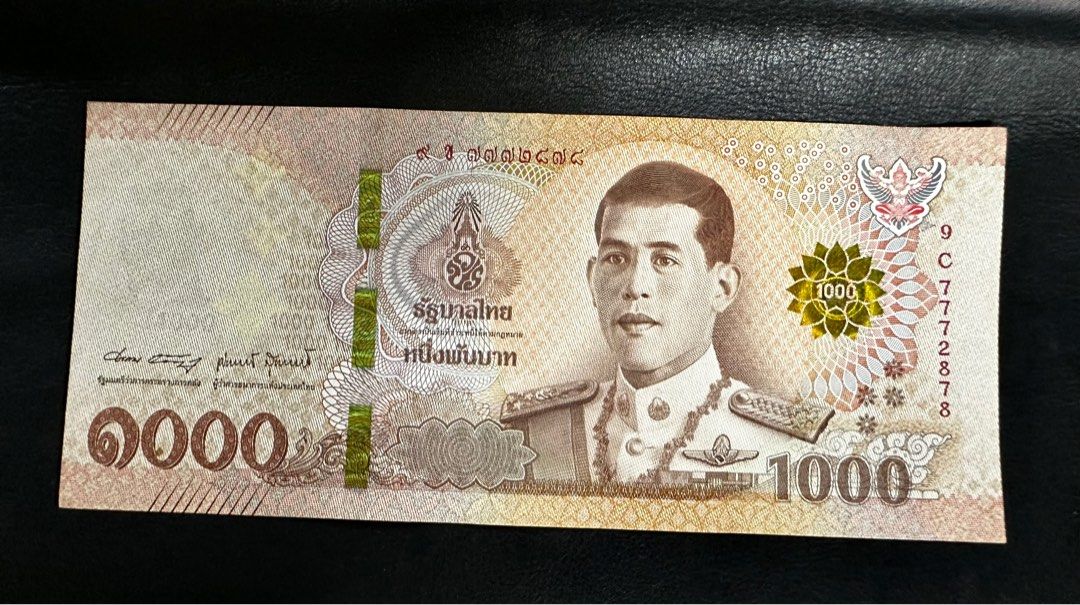 THB $1000 note with lucky number 9 C 7772878, Hobbies & Toys ...