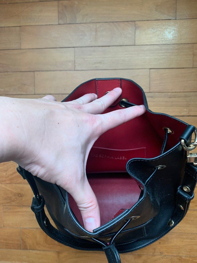 The Sophia Label - Mini Carrie Bucket Bag in Rouge, Women's Fashion ...