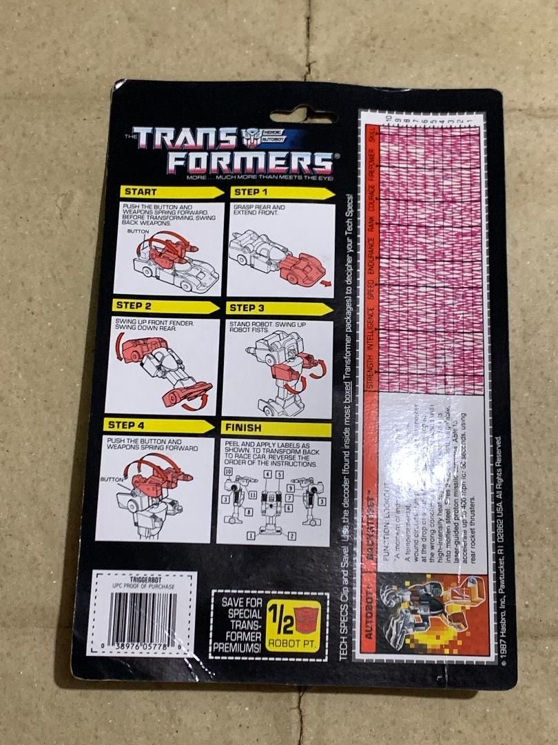 The Transformers: G1: Triggerbot Autobot: Backstreet MOSC Toy on Carousell