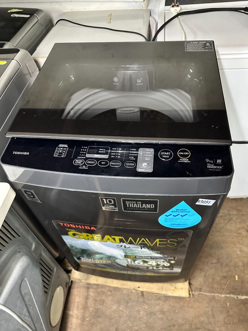 TOSHIBA 9KG Top-Load Washing Machine W-DJ1000FS (93051), TV & Home ...