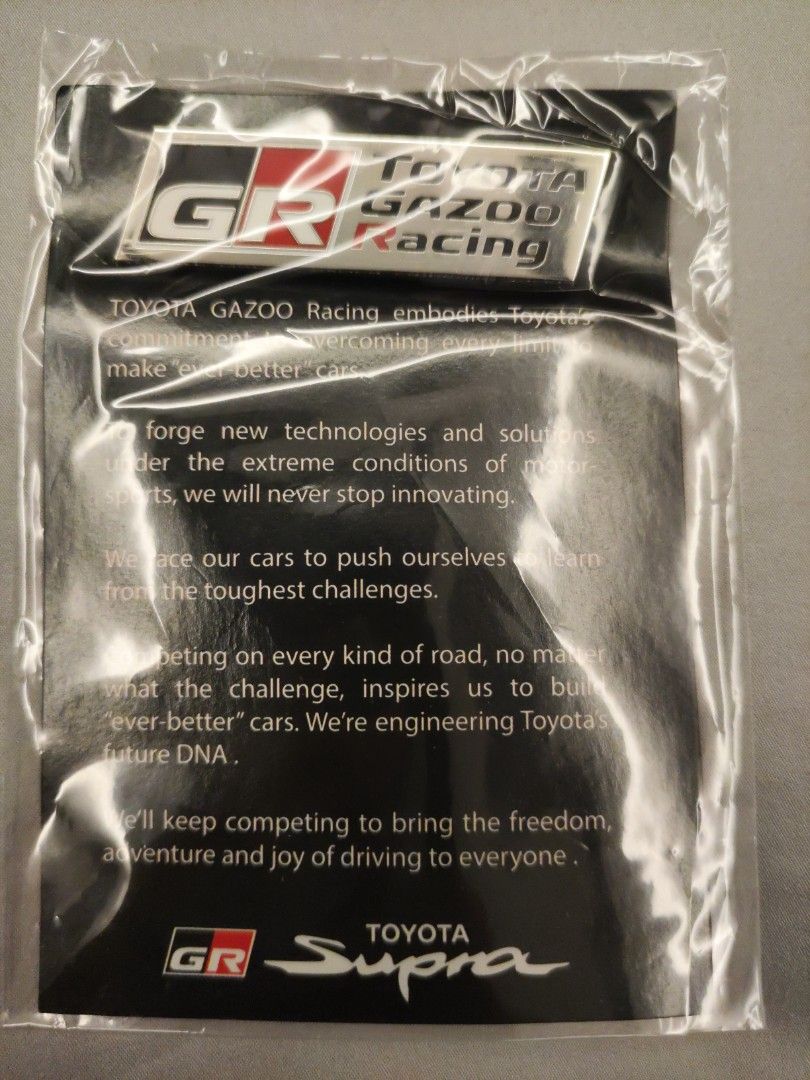 Toyota Gazoo Racing GR badge Pin, Car Accessories, Accessories on Carousell