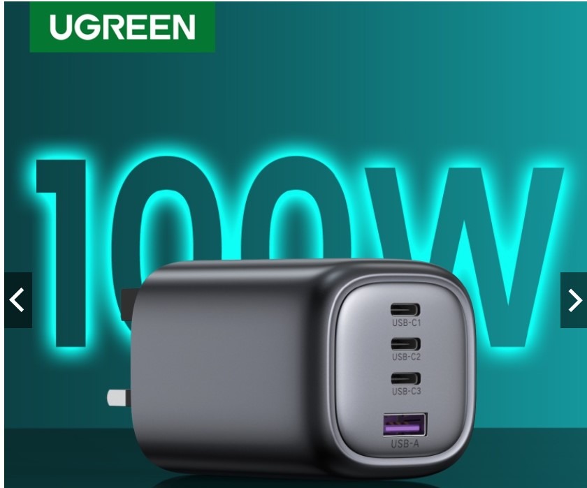 UGREEN 100W USB C Multiport Charger - 4-Port USB Charging Station GaN ...