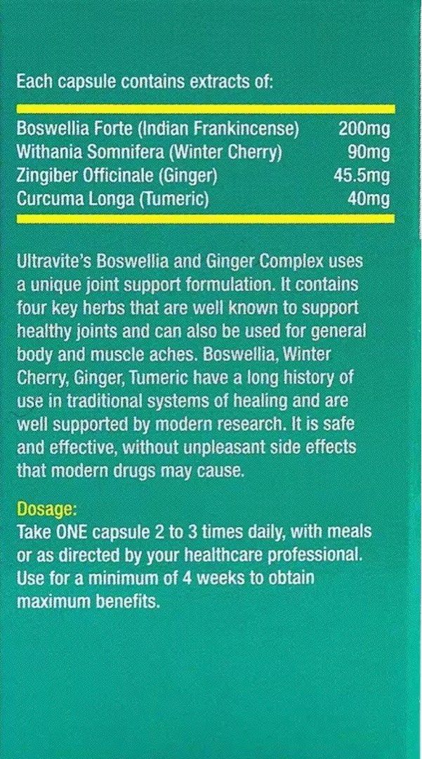 Ultravite Boswellia & Ginger Complex 60's, Health & Nutrition, Health Supplements, Vitamins ...