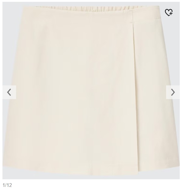 Uniqlo Linen Blend Skort in off-white, Women's Fashion, Bottoms, Skirts ...