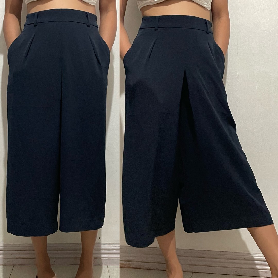 Uniqlo Midnight Blue Square Pants, Women's Fashion, Bottoms, Other ...