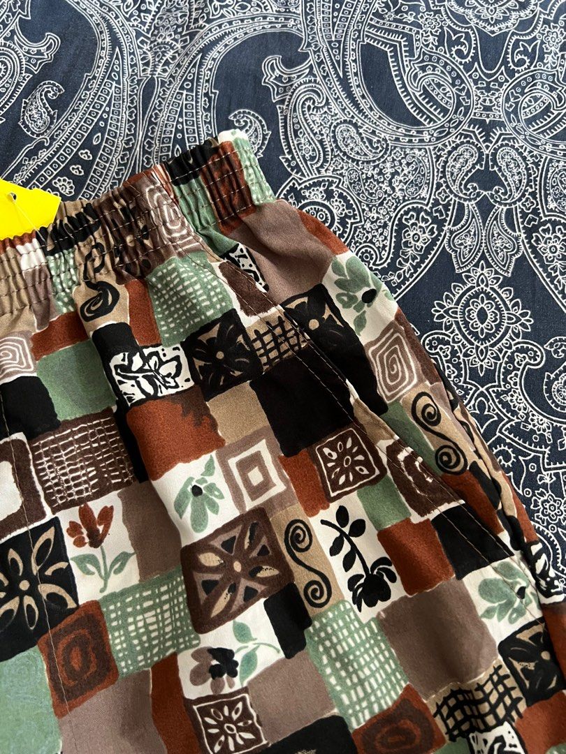 Vintage Long Patterned Pants, Women's Fashion, Bottoms, Other Bottoms ...