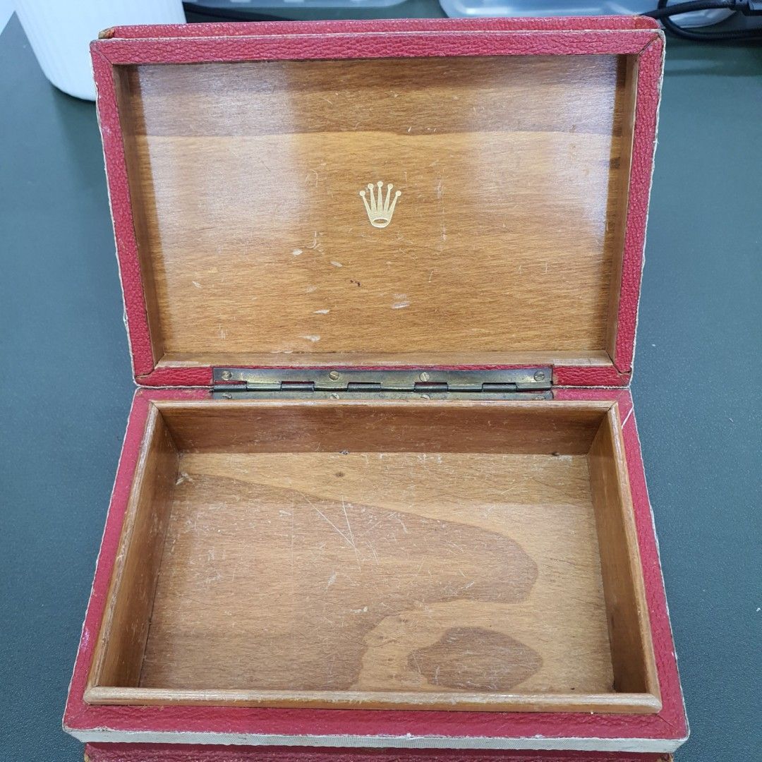 Vintage Rolex Wood Box, Luxury, Watches on Carousell