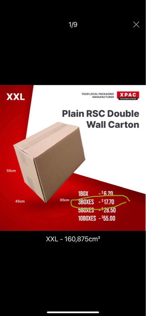 XXL size carton box for moving, Furniture & Home Living, Bathroom ...