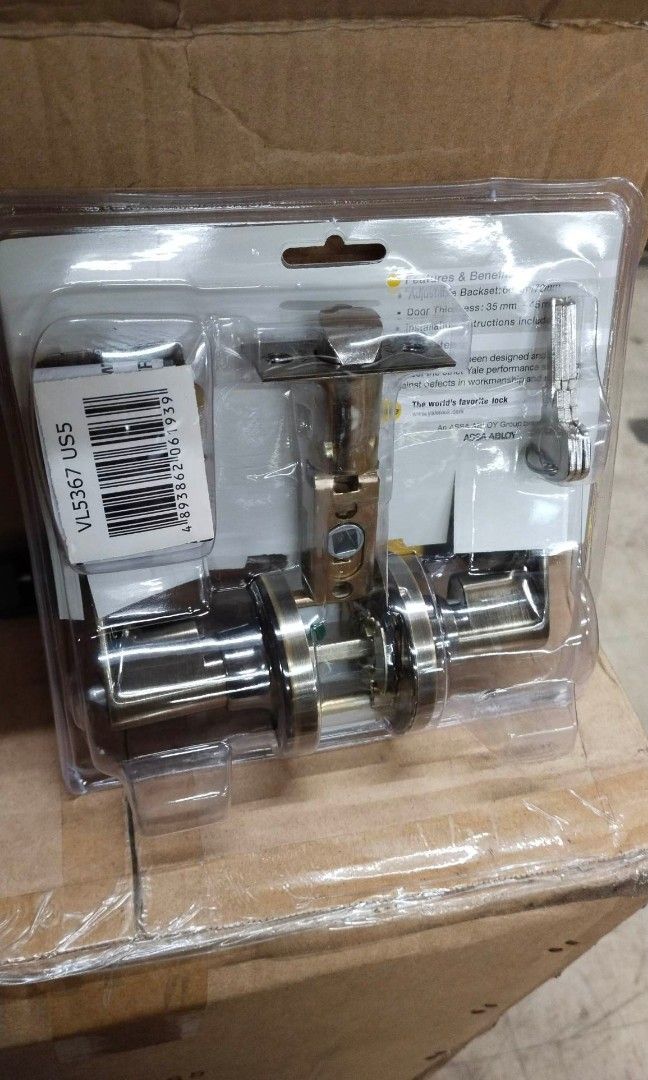 Yale leverset lockset #VL5367 US5 ANTIQUE brass, Furniture & Home ...