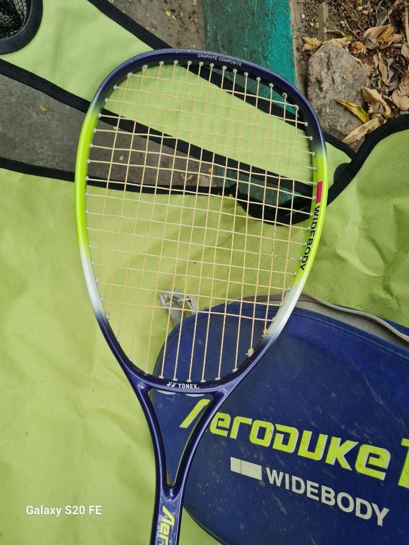 Yonex AeroDuke 110 Tennis Racket WideBody with cover, Sports Equipment ...