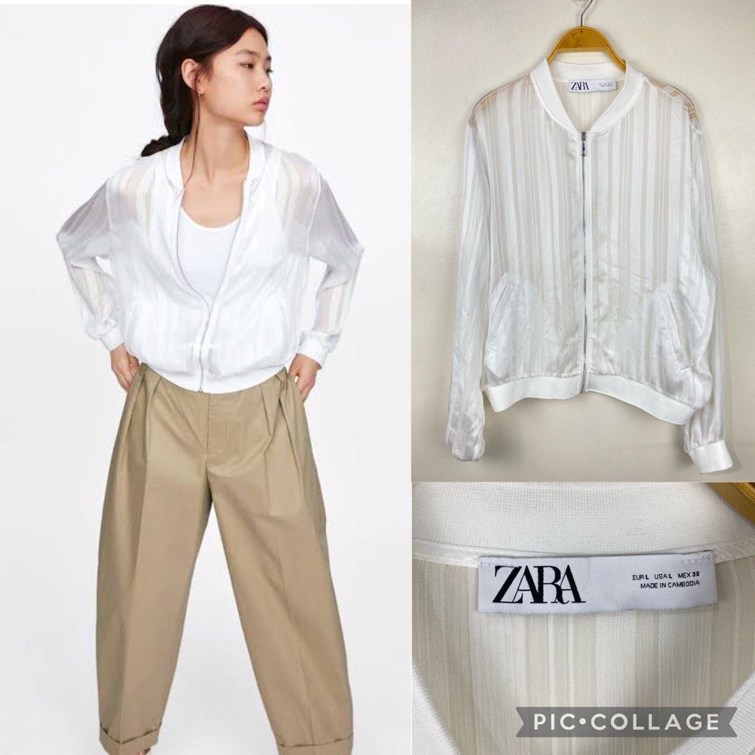 ZARA SEE THROUGH JACKET, Women's Fashion, Coats, Jackets and Outerwear on Carousell