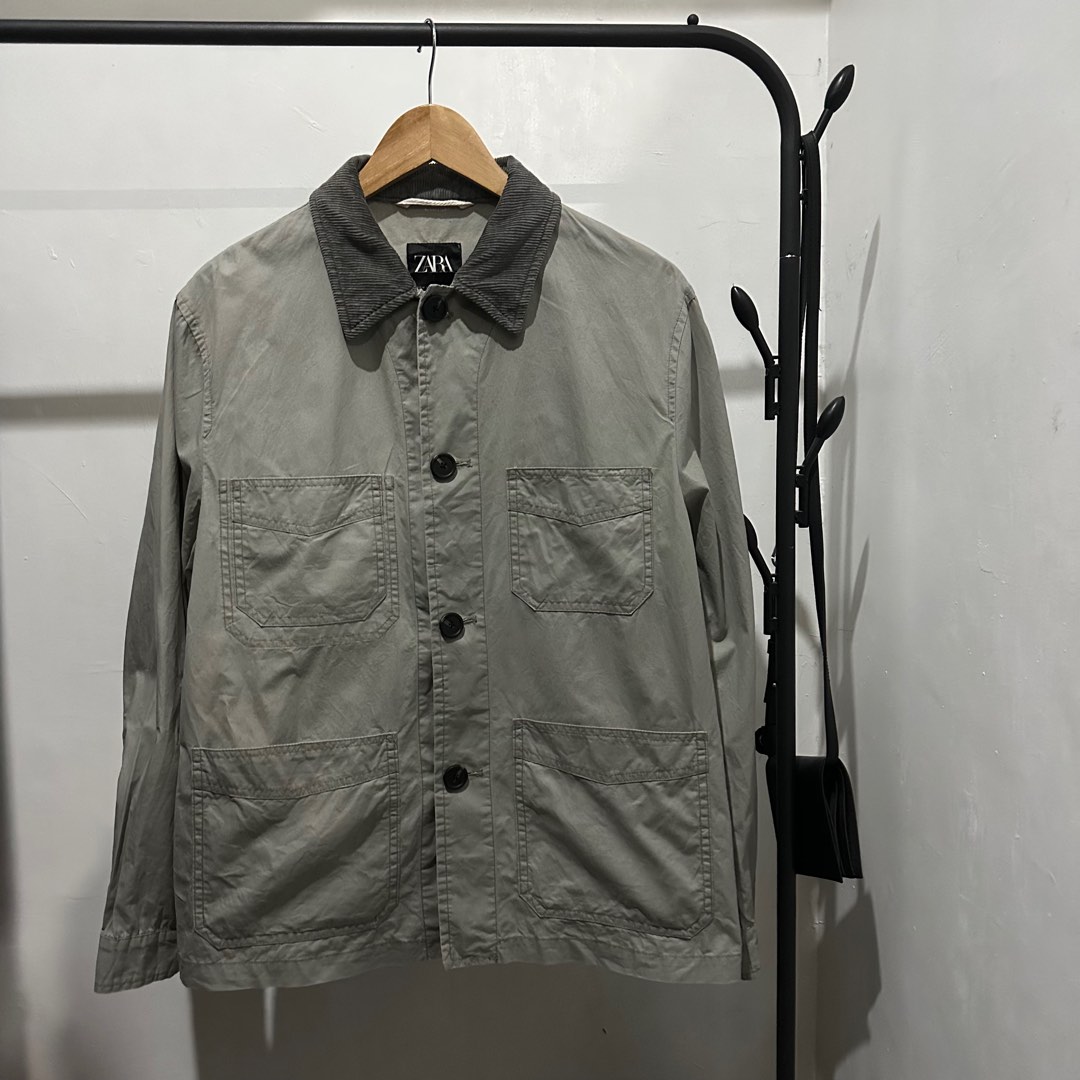 Zara Work Jacket (Corduroy Collar), Men's Fashion, Coats, Jackets and ...