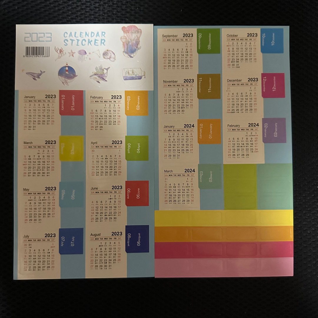 2023 Calendar Stickers, Hobbies & Toys, Stationery & Craft, Other ...