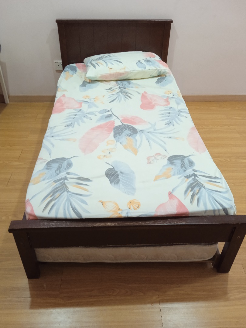 2nd hand solid wood sleeping Bed, Furniture & Home Living, Furniture ...