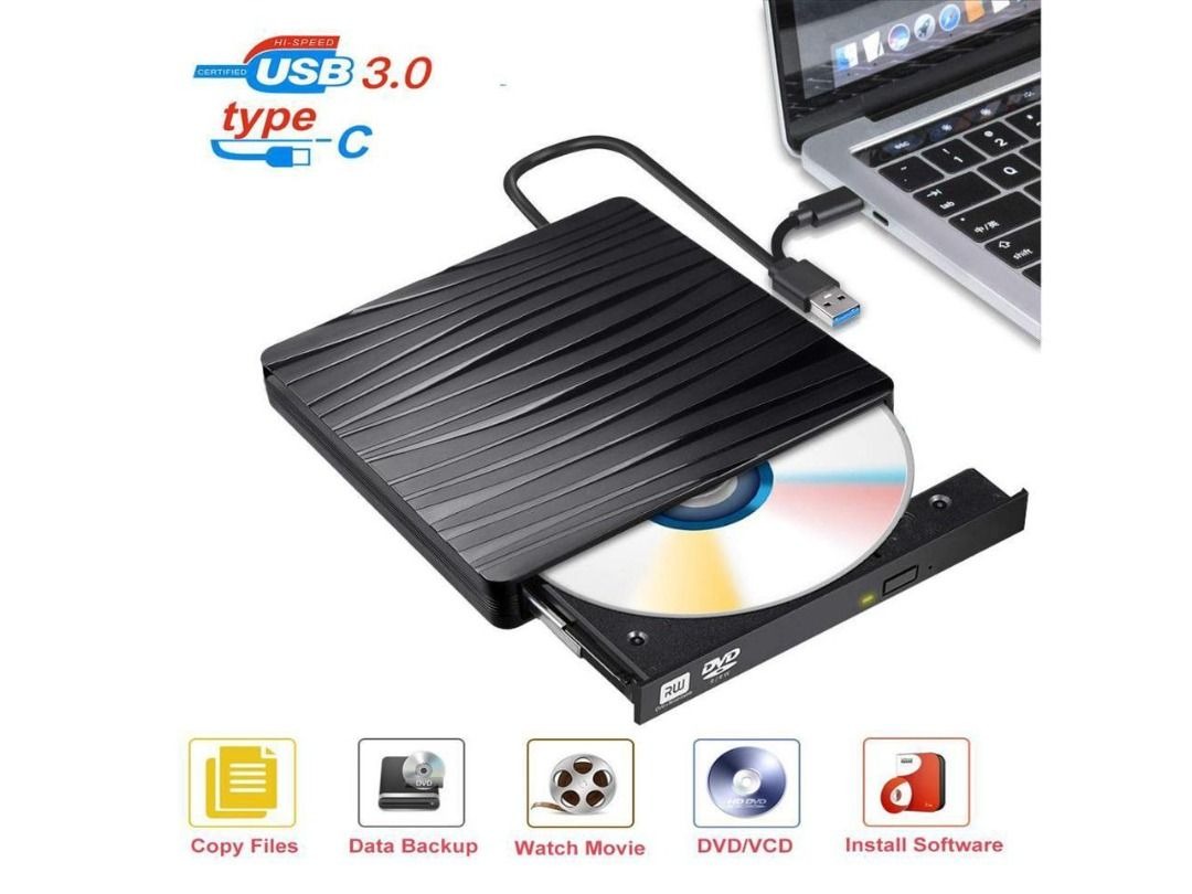 [3859] External DVD Drive USB 3.0/Type-C, Computers & Tech, Parts ...