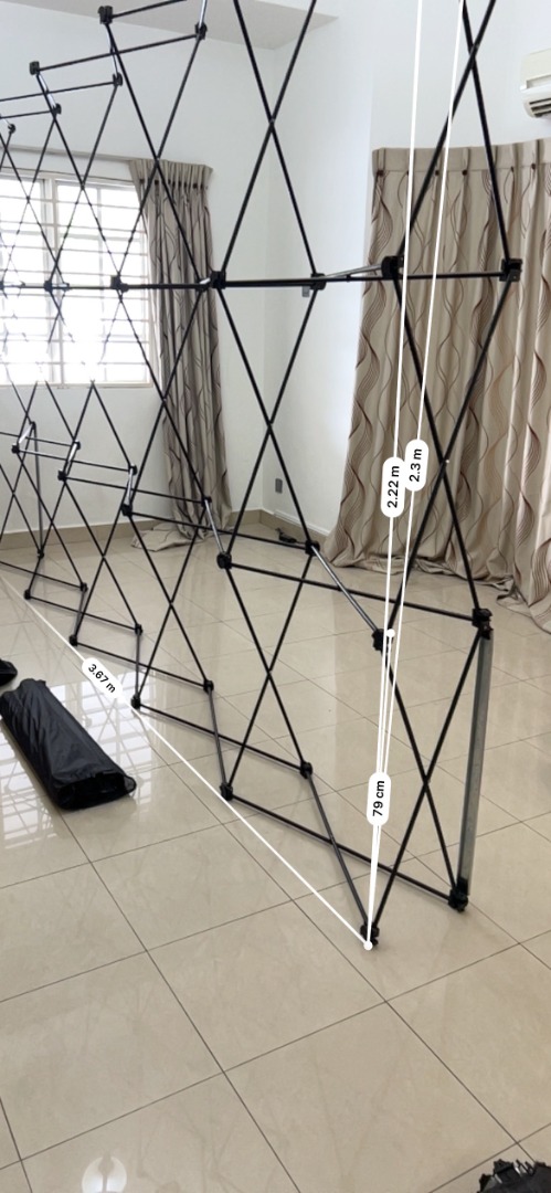 3 set of Pop Up frame structure (straight) Display stand only, 3 set ...