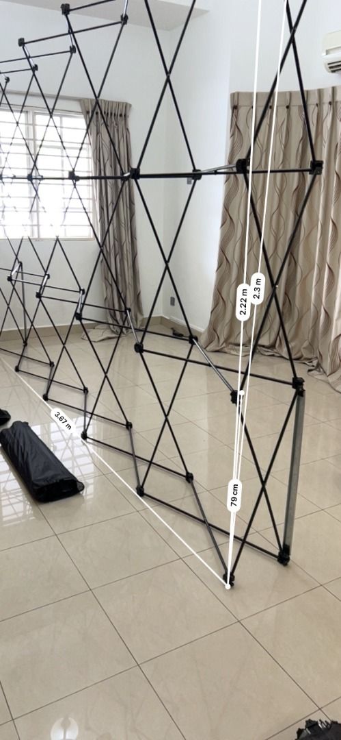 3 set of Pop Up frame structure (straight) Display stand only, 3 set ...