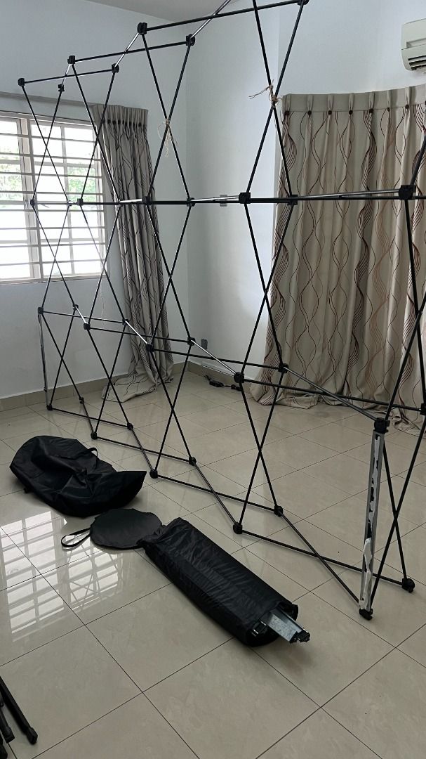 3 set of Pop Up frame structure (straight) Display stand only, 3 set ...