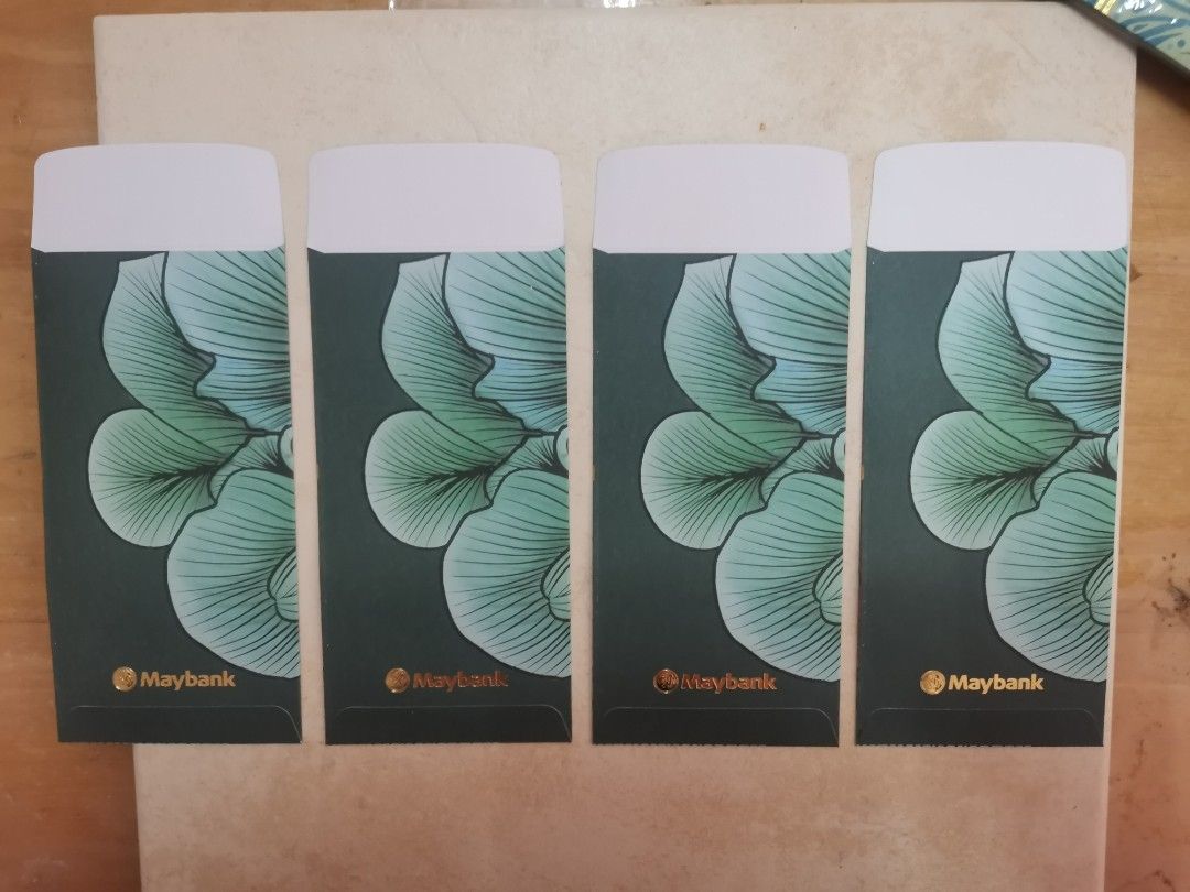 4 Pcs x 2023 Sampul Ang Pow Packet Hari Raya Aidifitri Premium Maybank ...